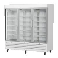 China Inverter‑Driven Upright Freezer With Anti‑Fog Glass For Frozen Goods Retail for sale