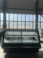 China THEA C Series Commercial Curved Glass Display Case with Lift-Up Door for sale