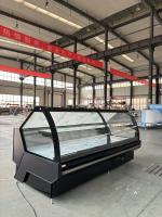 China THEA C Series Commercial Curved Glass Display Case with Lift-Up Door for sale