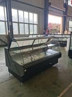China NARO Series Commercial Curved Glass Display Case with Lift-Up Door for sale