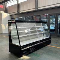 China 2560mm Large Semi-Height Glass Door Merchandiser Refrigerator for Supermarkets for sale