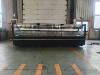 China 3750MM Plug‑in Refrigerated Deli Counter With Bottom Cold Plate For Butcher Shop Retail Business for sale