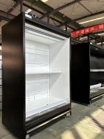 China GAEA125M Commercial LED Light Upright Air Curtain Display Chiller Open Showcase for Fruit and Vegetable Environmental Friendly Fridge for sale