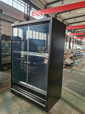China GAEAECO125S Supermarket Energy-Saving Upright Glass Door Display Cabinet Chiller Refrigerator Fridge for sale