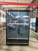 China GAEAECO125S Supermarket Energy-Saving Upright Glass Door Display Cabinet Chiller Refrigerator Fridge for sale