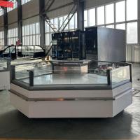 China Stainless‑steel Plug‑in Corner Chiller Connecting Straight Cabinets for Meat Merchandising for sale