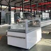 China Stainless‑steel Plug‑in Corner Chiller Connecting Straight Cabinets for Meat Merchandising for sale