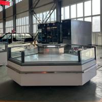 China Stainless‑steel Plug‑in Corner Chiller Connecting Straight Cabinets for Meat Merchandising for sale