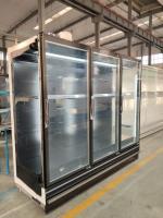 China CRONUS234M Supermarket Efficient Frozen Food Display Refrigerator Showcase Vertical Glass Door Freezer for sale