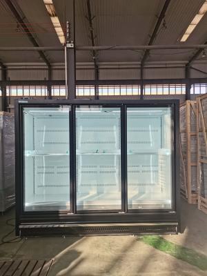 China CRONUS234M Supermarket Efficient Frozen Food Display Refrigerator Showcase Vertical Glass Door Freezer for sale