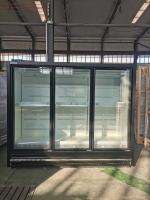 China CRONUS234M Supermarket Efficient Frozen Food Display Refrigerator Showcase Vertical Glass Door Freezer for sale