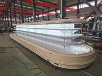 China RHEA 375M Series Island-Style Multi-Level Food Display Cabinet Commercial Vegetable Refrigerator for sale