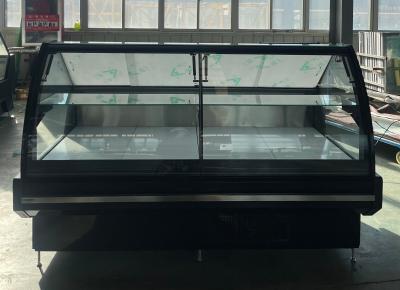 China 1875MM Supermarket Deli‑meat Counter with Bumper Pipe & Optional Back Storage Cabinet for sale