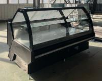 China 1875MM Supermarket Deli‑meat Counter with Bumper Pipe & Optional Back Storage Cabinet for sale
