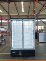 China Double Glass Door Refrigerator Commercial Upright Display Fridge for Retail for sale