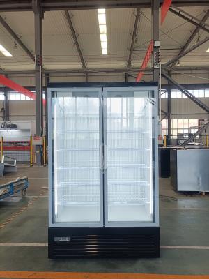 China Double Glass Door Refrigerator Commercial Upright Display Fridge for Retail for sale