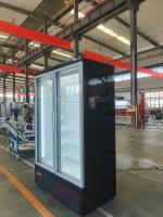China Double Glass Door Refrigerator Commercial Upright Display Fridge for Retail for sale