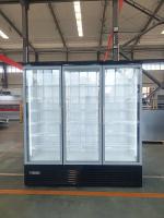 China 3 Door Display Fridge Commercial Upright Glass Door Refrigerator for Supermarket with Inner Lights for sale