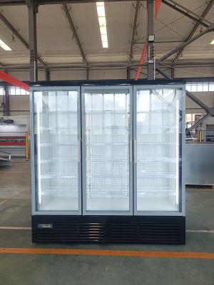China 3 Door Display Fridge Commercial Upright Glass Door Refrigerator for Supermarket with Inner Lights for sale