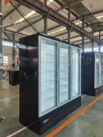 China 3 Door Display Fridge Commercial Upright Glass Door Refrigerator for Supermarket with Inner Lights for sale