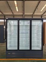China 3 Door Display Fridge Commercial Upright Glass Door Refrigerator for Supermarket with Inner Lights for sale