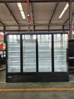 China Commercial Glass Door Refrigerator 4 Door Upright Display Fridge with Adjustable Shelves for Supermarket for sale