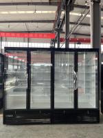 China Plug-in Commercial Upright Display Freezer 4 Door Glass Door Freezer for Supermarket for sale