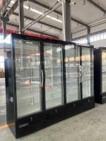 China Plug-in Commercial Upright Display Freezer 4 Door Glass Door Freezer for Supermarket for sale