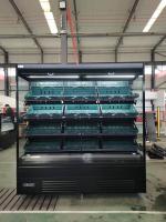 China SMART187S Supermarket Showcase With Vegetable Shelf Refrigerator Plug-in Type Upright Chiller Vegetables Fruit Display Cabinet for sale
