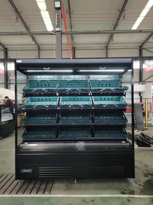 China SMART187S Supermarket Showcase With Vegetable Shelf Refrigerator Plug-in Type Upright Chiller Vegetables Fruit Display Cabinet for sale