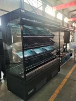 China SMART187S Supermarket Showcase With Vegetable Shelf Refrigerator Plug-in Type Upright Chiller Vegetables Fruit Display Cabinet for sale