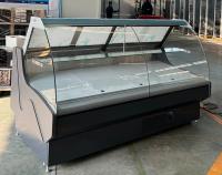 China 2000MM Supermarket Deli Display Counter with Stainless Interior & Dual Inner Shelves for sale
