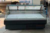 China 2000MM Supermarket Deli Display Counter with Stainless Interior & Dual Inner Shelves for sale