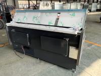 China 2000MM Supermarket Deli Display Counter with Stainless Interior & Dual Inner Shelves for sale