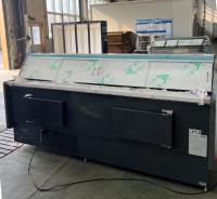 China 2500MM Wide‑display Plug‑in Curved Chiller with Dual Inner Shelves for Assorted Deli Goods for sale