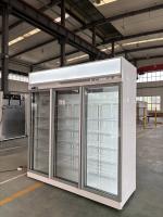 China 3 Door Display Fridge Commercial Merchandiser Refrigerator for Supermarket Fan Cooling for sale