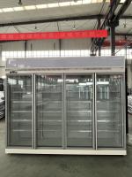 China Plug-in Commercial Display Refrigerator 4 Door Glass Door Fridge for Supermarket for sale