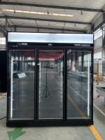 China 3 Door Upright Display Freezer for Supermarket Frozen Food Merchandising for sale