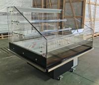 China 125M R290 Eco‑Friendly Sloped Island Cooler, Multi‑Tier Supermarket Fresh Food Showcase for sale