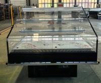 China 125X Deep‑Body 4‑Sided Transparent Island Refrigerator, R290 Commercial Fresh Meat Showcase for sale