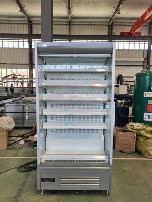 China Custom Color Plug-in Convenience Open Front Refrigerated Merchandiser with Adjustable Multi-tier Shelving for sale