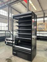 China Custom Color Plug-in Convenience Open Front Refrigerated Merchandiser with Adjustable Multi-tier Shelving for sale