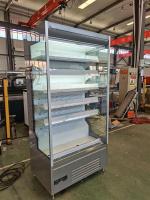China Custom Color Plug-in Convenience Open Front Refrigerated Merchandiser with Adjustable Multi-tier Shelving for sale