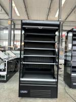 China Custom Color Plug-in Convenience Open Front Refrigerated Merchandiser with Adjustable Multi-tier Shelving for sale