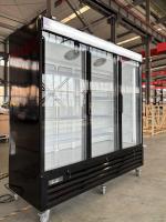 China Inverter Compressor 3 Door Commercial Glass Door Display Freezer Upright Supermarket Merchandiser for sale