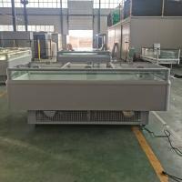 China 250G R290 Large‑capacity Hypermarket Dual‑temp Island Cabinet With Low‑E Top Sliding Door for sale