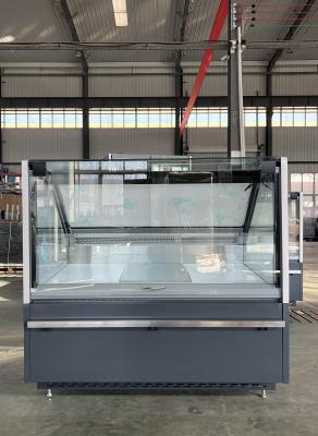 China 1250mm Commercial Deli Display Fridge Straight Glass Serve Over Counter Plug-in for sale