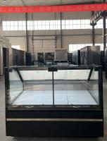 China 1500mm Back Storage Refrigerated Serve Over Counter Straight Glass Deli Display for Supermarket for sale
