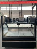 China 1500mm Back Storage Refrigerated Serve Over Counter Straight Glass Deli Display for Supermarket for sale