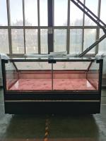 China 1875mm Deli Refrigerated Display Case Straight Glass Commercial Serve Over Counter Stainless Steel 304 Interior for sale